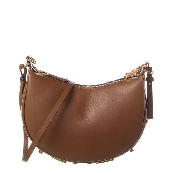 Fendi | Bags | Fendi Fendigraphy Mini Leather Hobo Bag Brown | Poshmark